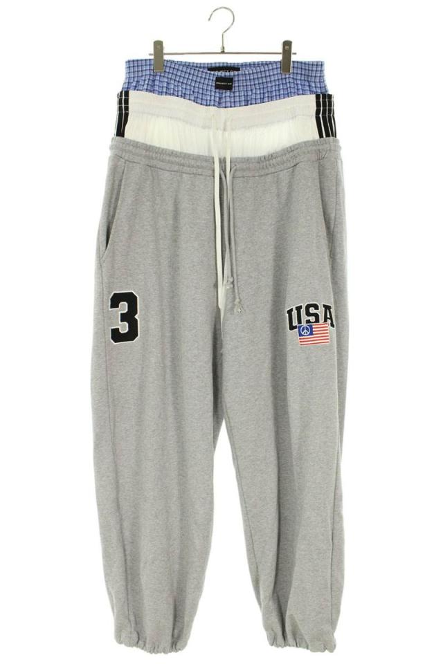 プロジェクトジーアール サイズ:2  LAYERED SWEAT PANTS レイヤードデザインロングロングパンツ 中古 SS13