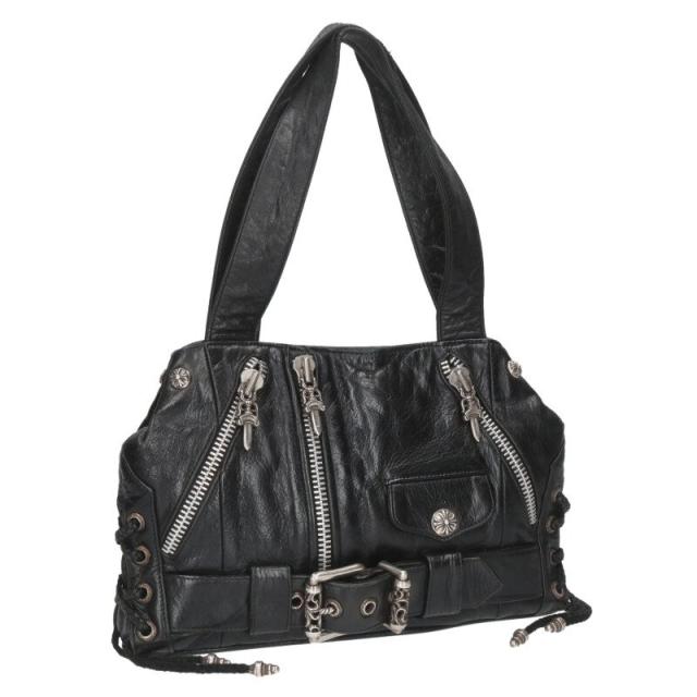 クロムハーツ サイズ:スモール  JJ DEAN SMALL JJディーン スモール レザーライダースハンドバッグ 中古 SJ02