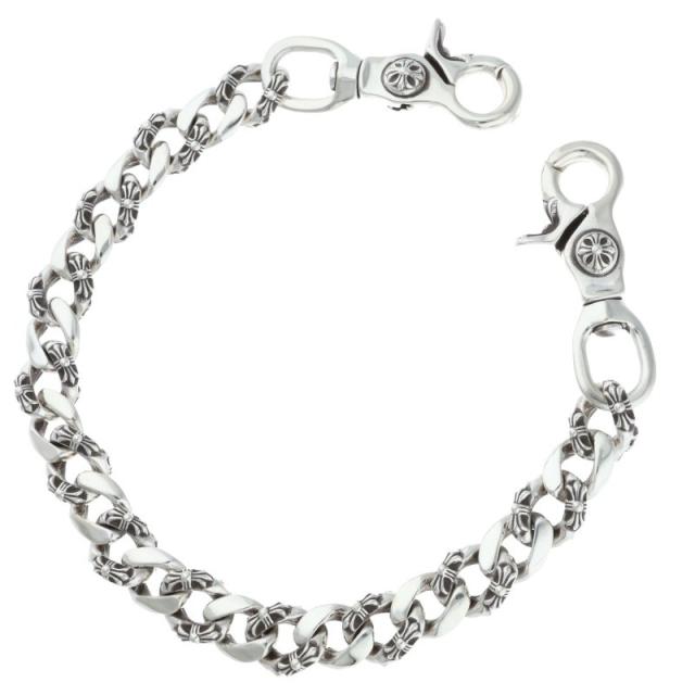 クロムハーツ サイズ:ショート  FANCY SHORT-2 2クリップショートファンシー シルバーウォレットチェーン 中古 SS07