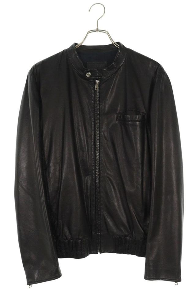 プラダ サイズ:48  UPV794 シングルレザージャケット 中古 FK04