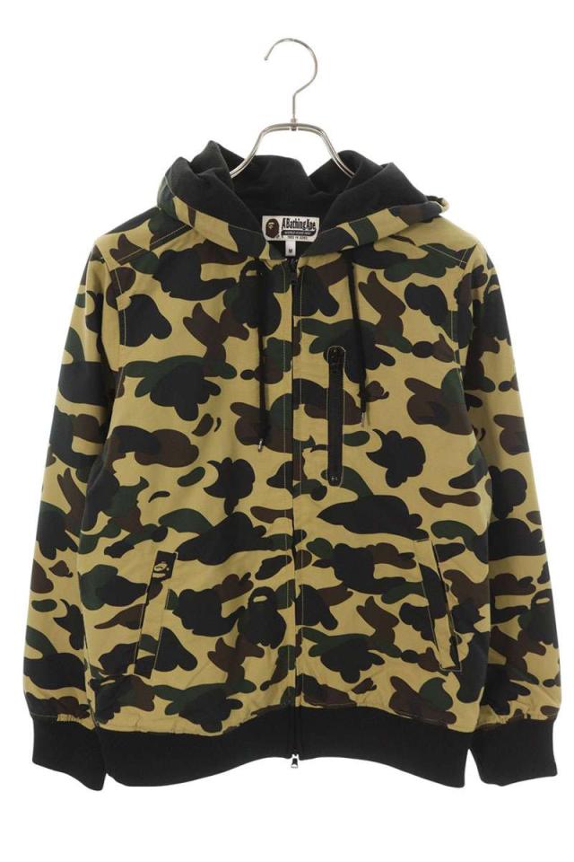 アベイシングエイプ サイズ:M  001HJB701012X 1STカモナイロンフーデッドブルゾン 中古 FK04