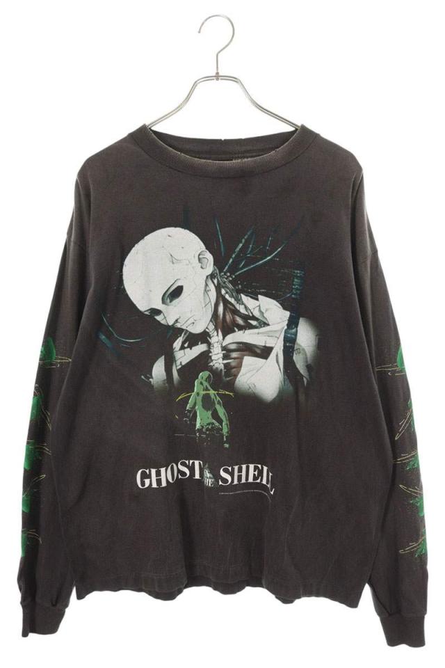 セントマイケル サイズ:L  24AW  SM-YS1-0000-C33 GHOST IN THE SHELLプリント長袖カットソー 中古 OM10