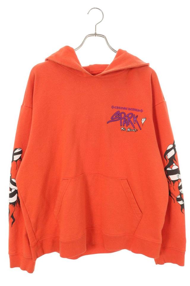 クロムハーツ サイズ:XL  PPO SPARK THE HEART SWTSHRT MATTY BOYプリントプルオーバーパーカー 中古 SS07