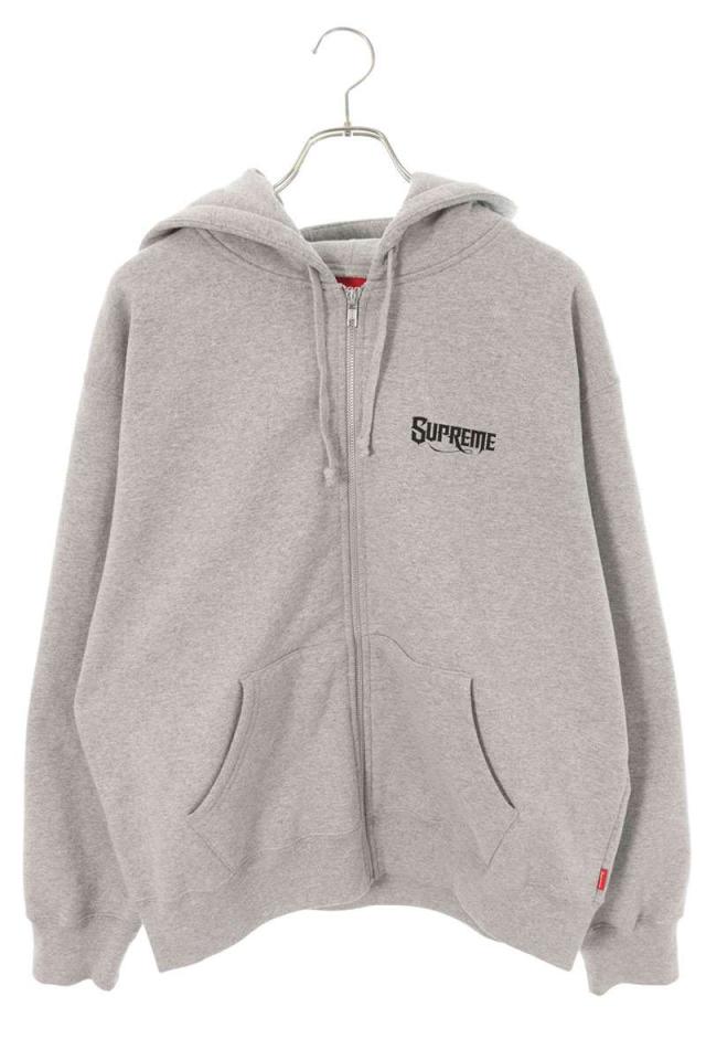 シュプリーム サイズ:M  24AW  Mister Cartoon Zip Up Hooded Sweatshirt ロゴ刺繍ジップアップパーカー 中古 OM10