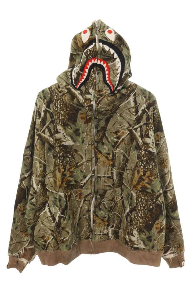 セントマイケル  アベイシングエイプ サイズ:M  SM-HR1-0000-C38 シャークカモジップパーカー 中古 OM10