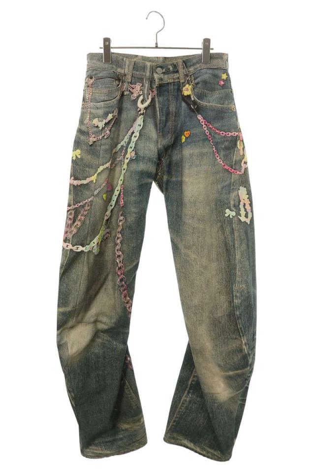 アクネストゥディオズ サイズ:44  FN-MN-TROU001070 トロンプルイユキーチェーンプリントデニムパンツ 中古 SB01