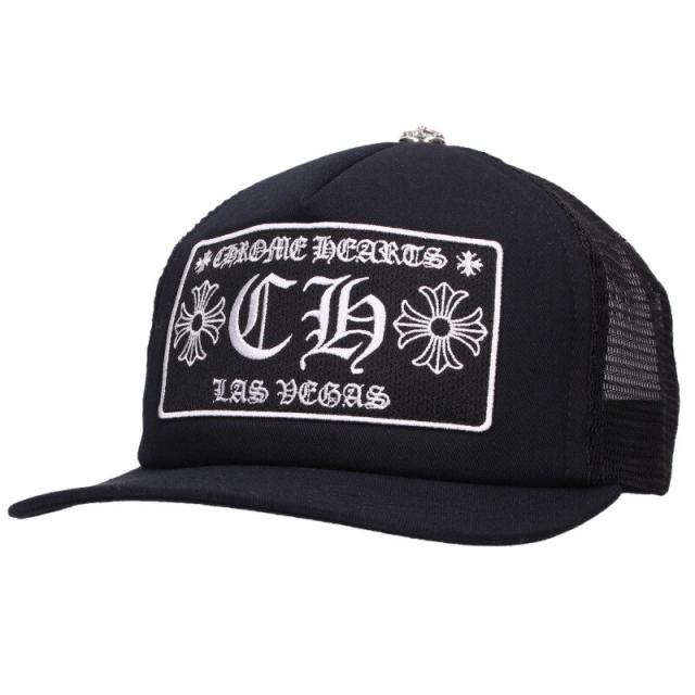 クロムハーツ サイズ:ONE SIZE  TRUCKER CAP トラッカーキャップ CHパッチクロスボール付メッシュキャップ帽子 中古 GZ11