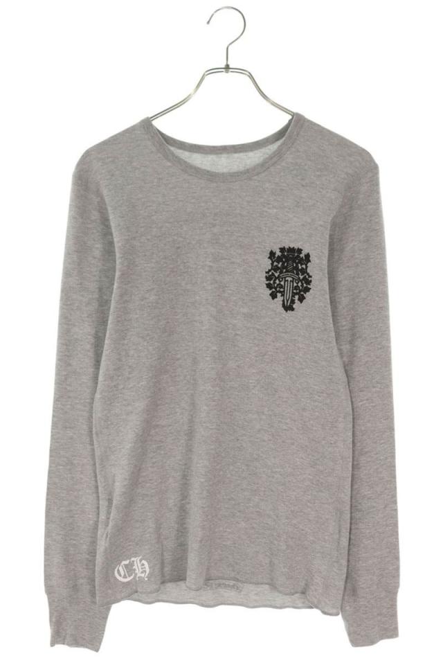 クロムハーツ サイズ:M  Thermal L S バックダガープリントサーマル長袖カットソー 中古 SJ02