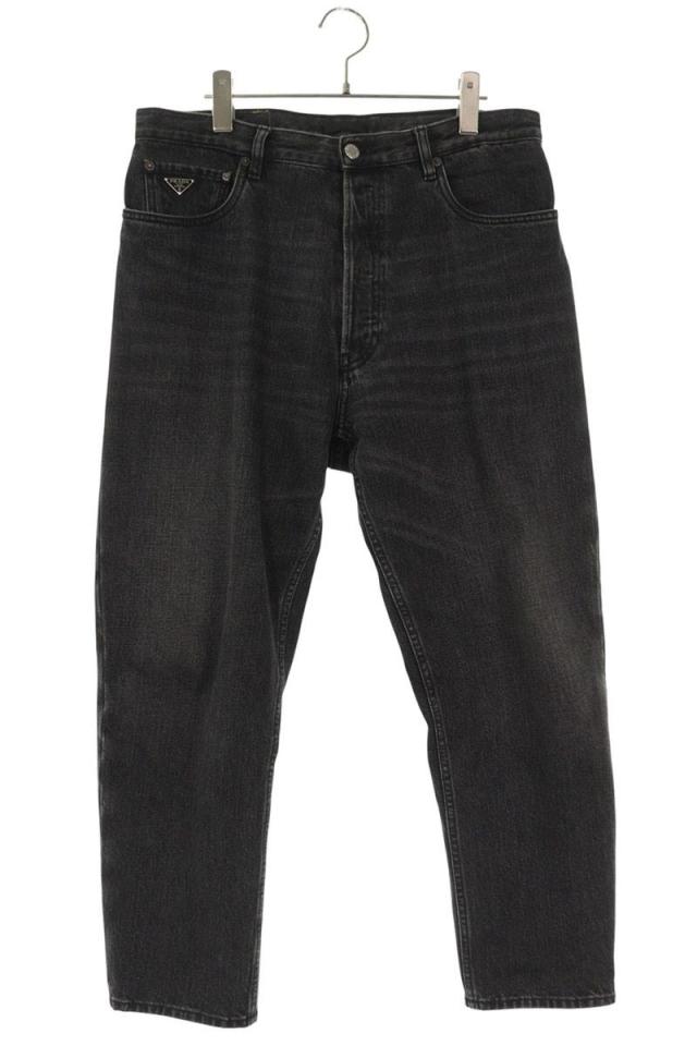 プラダ サイズ:32  GEP351 トライアングルロゴプレート5ポケットデニムパンツ 中古 FK04