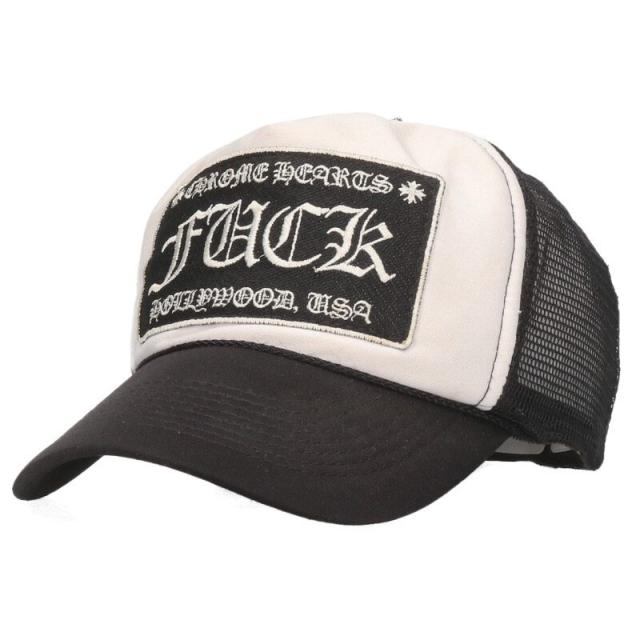 クロムハーツ サイズ:4  TRUCKER CAP トラッカーキャップ CHパッチクロスボール付メッシュ帽子 中古 OS06