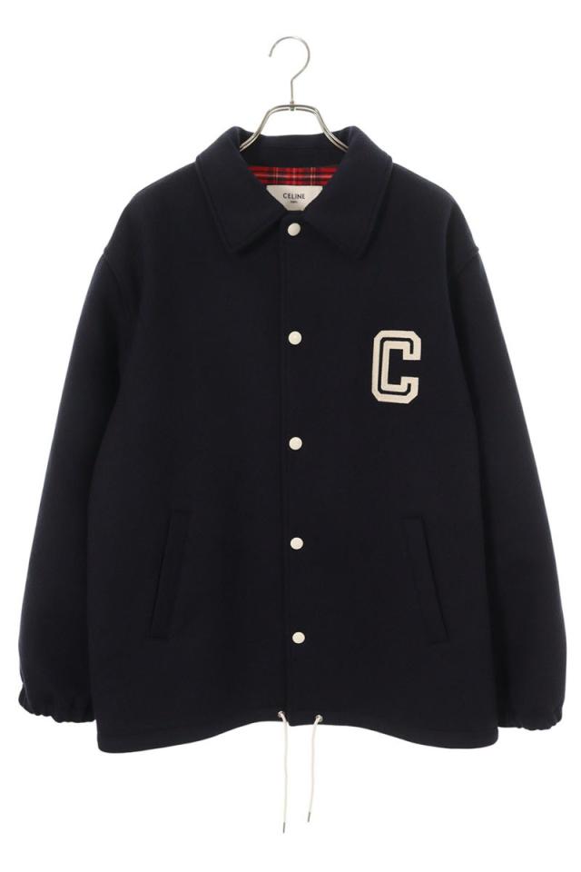 セリーヌ サイズ:50  2W40D1025 裏地チェックダブルフェイスロゴワッペンジャケットブルゾン 中古 OM10