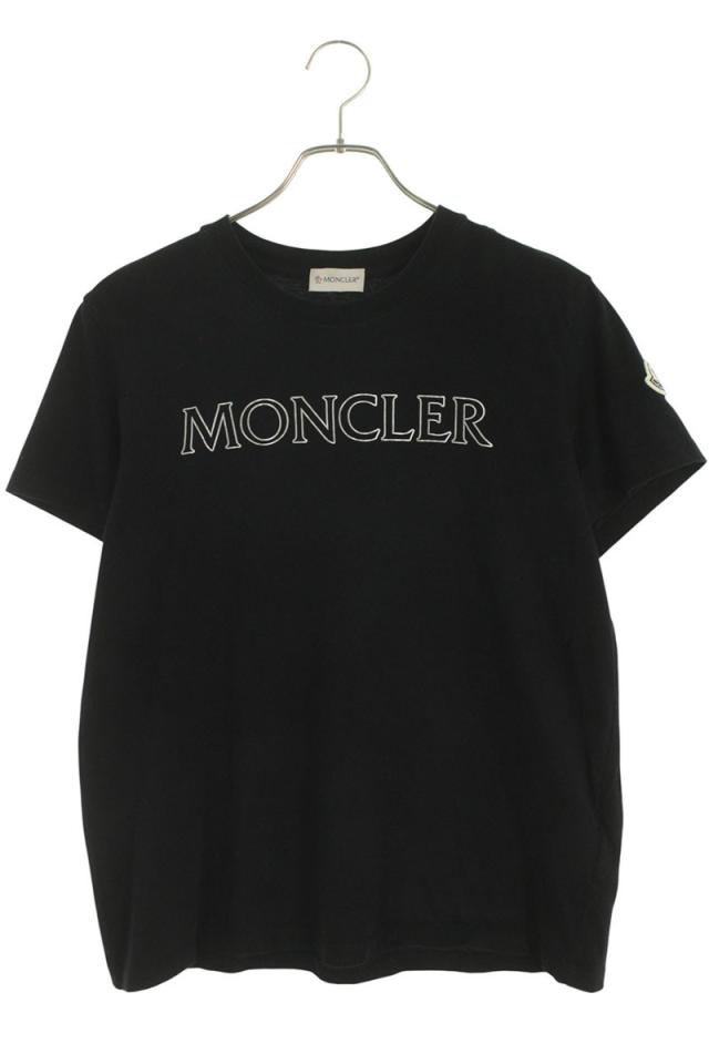モンクレール サイズ:L  H10938C00013 袖ロゴワッペンロゴプリントTシャツ 中古 BS99