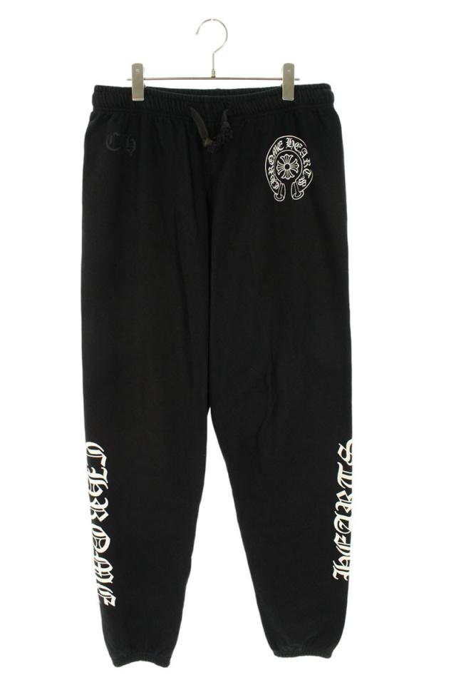 クロムハーツ サイズ:XL  SWEAT PANTS ロゴプリントスウェットロングパンツ 中古 OK15