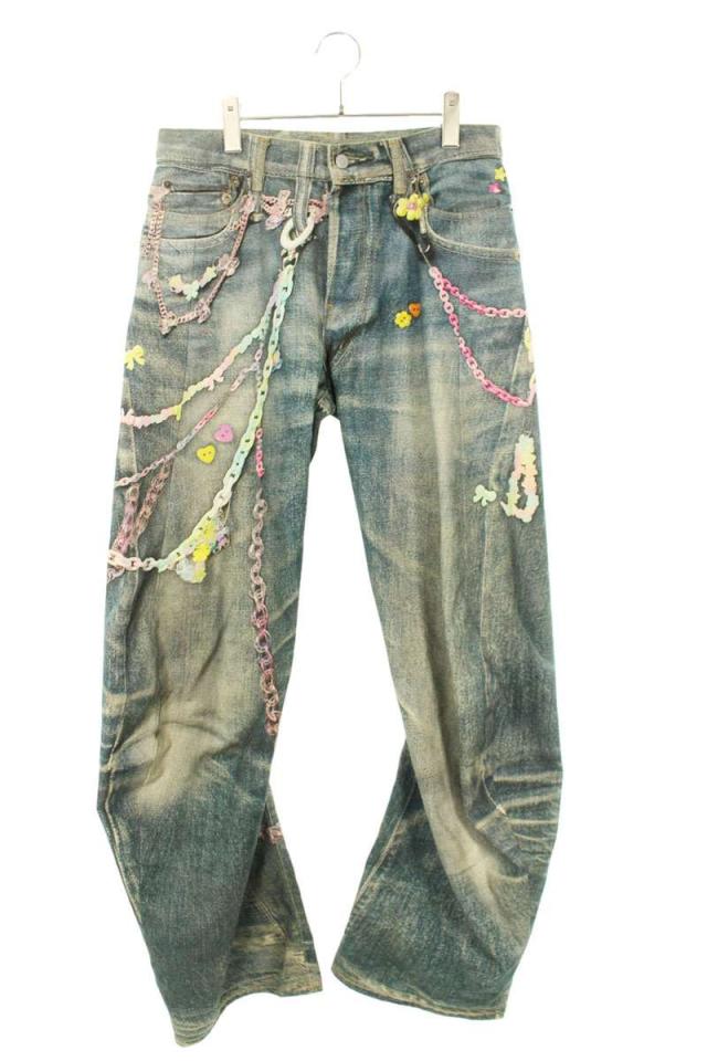 アクネストゥディオズ サイズ:46  FN-MN-TROU001070 1981M キーチェーンプリントツイストバギーデニムパンツ 中古 SB01