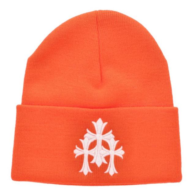 クロムハーツ サイズ:ONE SIZE  WOOL WATCH CAP ウールワッチキャップ セメタリークロス刺繍ニットキャップビーニー帽子 中古 SJ02