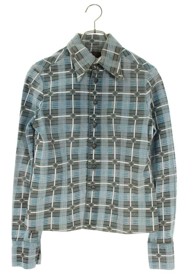 クロムハーツ  チェック柄レザーレザージャケット 中古 SJ02