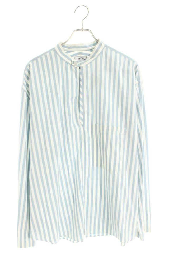 エルメス サイズ:41 セリエボタンノーカラー長袖カットソー 中古 SB01