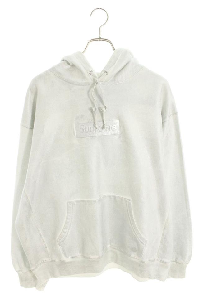 シュプリーム  エムエムシックス サイズ:L  24SS  Foil Box Logo Hooded Sweatshirt ペイントプリントボックスロゴプルオーバーパーカー 中古 SB01