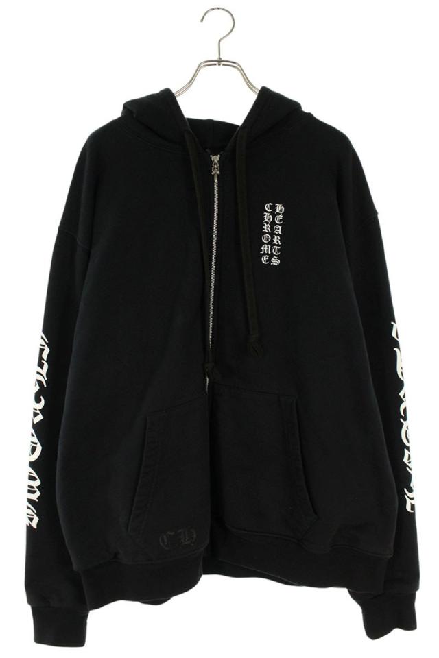 クロムハーツ サイズ:XL  THRML HD ZIP 裏地サーマルジップ アームロゴプリントジップパーカー 中古 SS07