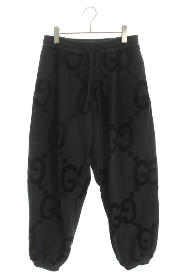 グッチ サイズ:XS  24SS  768502 XJF37 GGフロックプリントスウェットロングパンツ 中古 SB01