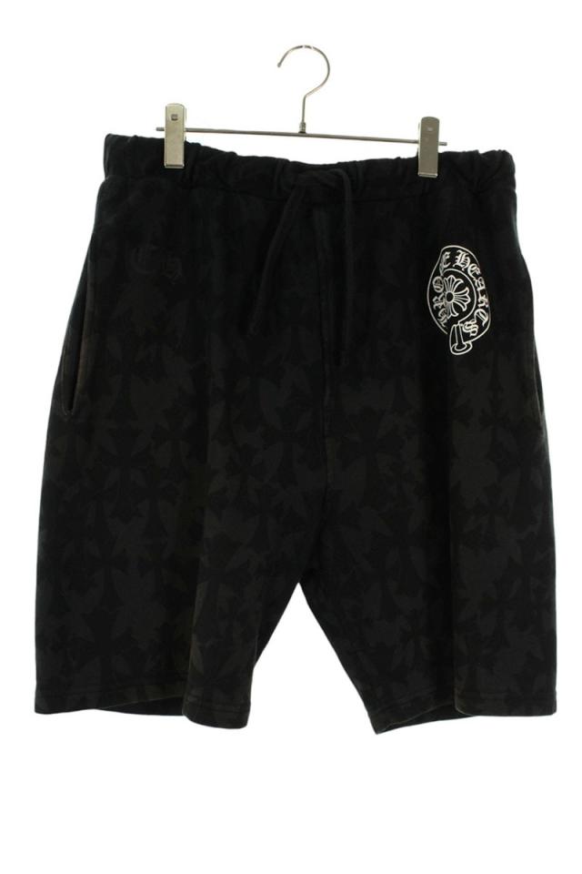 クロムハーツ サイズ:L CHクロス総柄スウェットハーフパンツ 中古 SJ02