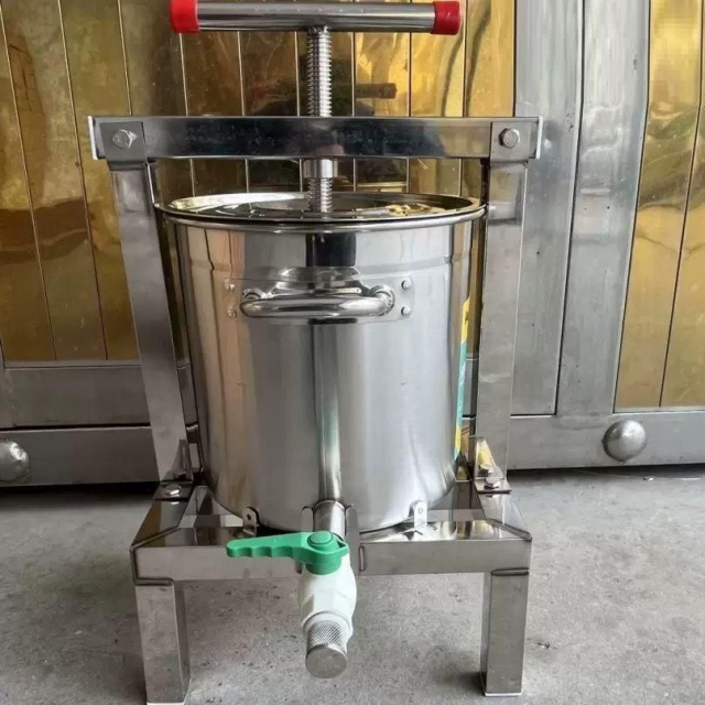 養蜂器具蜂蜜分離器蜂蜜絞り器蜜を絞り器蜂蜜圧搾機みしん15L大容量はちみつジューサー手動圧搾機絞り器S＆L手動脱水機みつろう/ミツロウワックス/