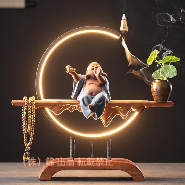 香炉 逆流香炉 お香立て おしゃれ セラミック線香滝ホルダー インテリア 線香立て 仏壇用 心を落ち着かせてくれる 癒し 株式会社錦リラックス (Color : C)