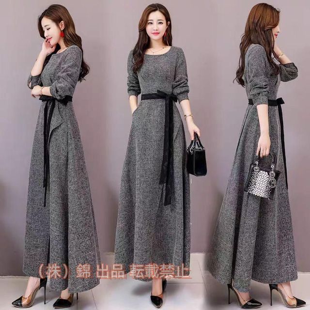 マキシ丈ワンピースパーティードレス結婚式大きいサイズお呼ばれ二次会披露宴フォーマル株式会社錦50代40代30代チェック柄ワンピース上品ミセス通勤OL