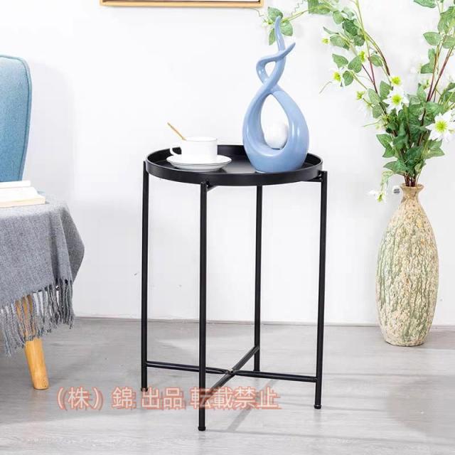 サイドテーブルソファサイドテーブル荷物置き台錦折りたたみ式スモールサイドテーブル屋外＆屋内コーヒーテーブル小さなスペース用ベッドルームパティオトレ