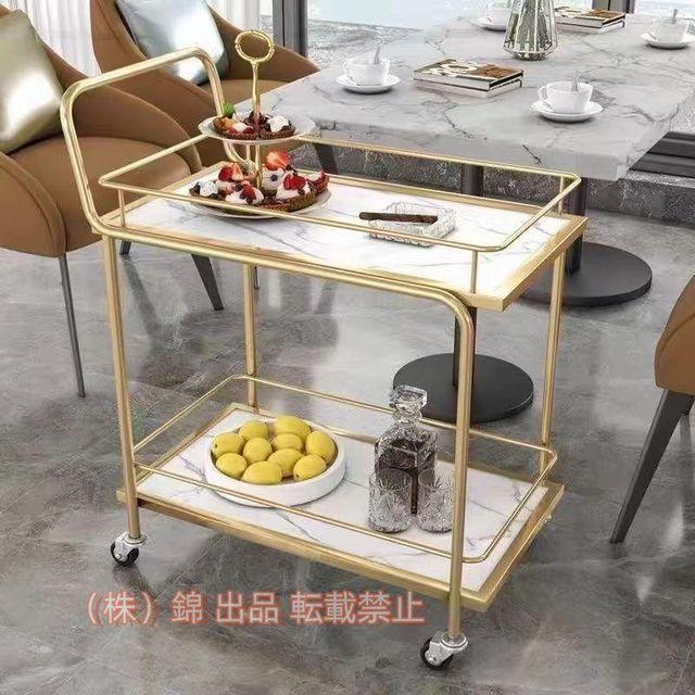 キッチンワゴン?アイランドキッチン2段/3段ワゴンラックキャスター付きステンレス製サービスワゴン錦サービスワゴンキッチンカートキャスター付き業務用