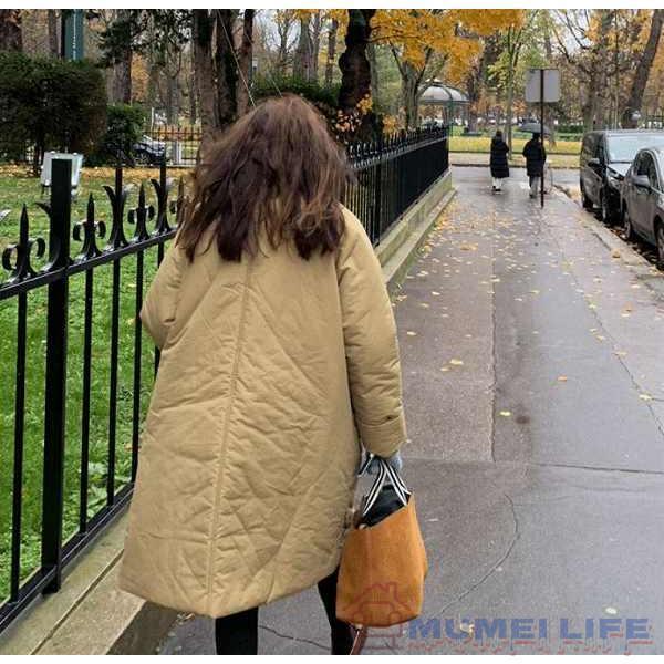 中綿入り ステンカラーコート 防寒 暖かい トレンチコート 長袖