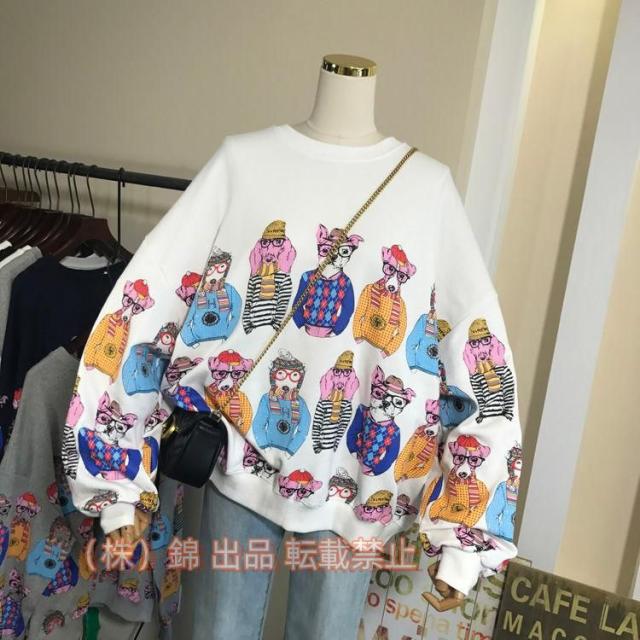 ロンT メンズ ロングTシャツ 長袖Tシャツ 人柄 クルーネック アメカジ ティーシャツ 秋服 カットソー　株式会社錦通学