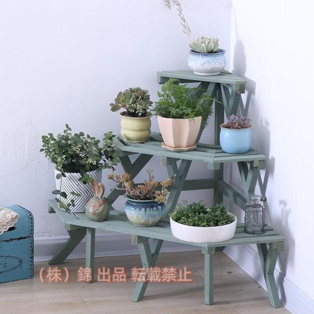 フラワースタンド園芸ラック花台鉢スタンド木製プラントスタンド床置きフラワープラントシェルフ組み立てが簡単株式会社錦中庭と公園用フラワースタンド花台植物