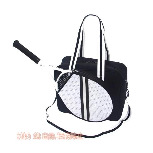 旅行テニストート、軽量テニスラケットバッグ店2ラケット、屋外スポーツテニスバドミントンラケットトートハンドバッグ男性女性用