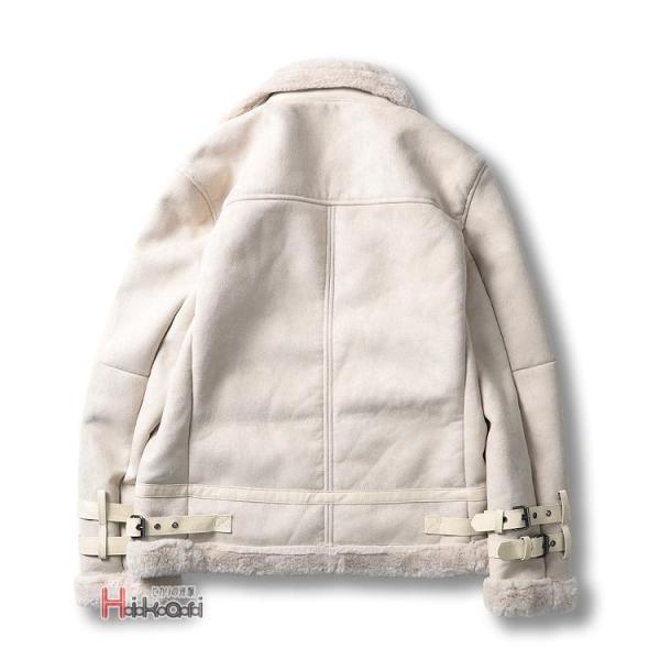 ムートンコート 2022 メンズ 裏ボア ムートンライダースジャケット