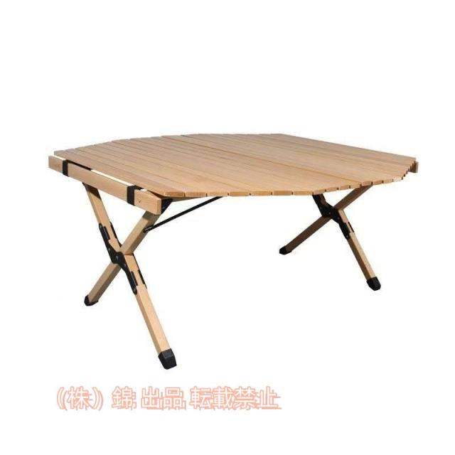 キャンプテーブル折りたたみアウトドアテーブル木製株式会社錦ロールアップキャンプテーブルピクニックレジャーキャンプにピクニック用のテーブル高さ43.55cm