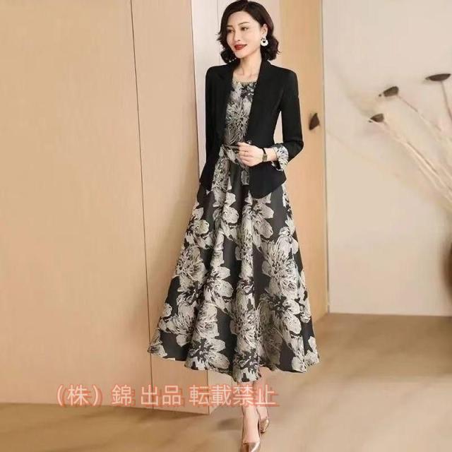 フレア ロング丈 セレモニースーツ 結婚式 60代 叔母 女性 レディース 40代 株式会社錦 フォーマル 顔合わせ 服装 母親 50代 お宮参り 祖母 70代 食事会 春 秋
