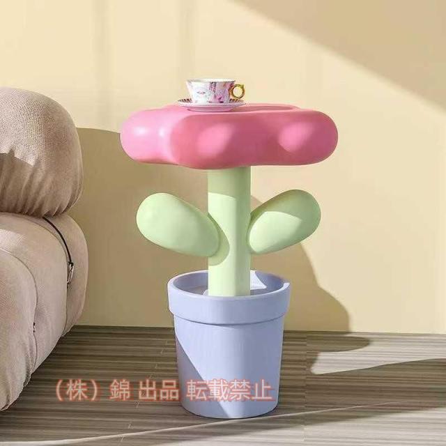 クリエイティブチューリップコーヒーエンドテーブル花の形の装飾錦小さなカクテルテーブルナイトスタンド装飾サイドテーブルリビングルームプレイルームバルコニ