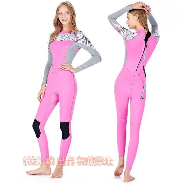 ウェットスーツ女史のネオプレンウェットスーツ日2ミリメートル長袖ファスナーウェットスーツ暖かいシュノーケルサーフカヤックダイビング後錦ウェットスーツレ