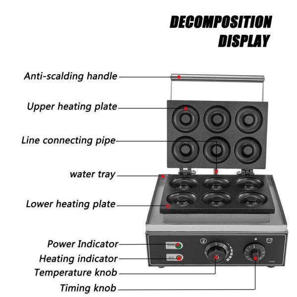 ドーナツメーカー 焼きドーナツ 電気 ドーナツマシン 110V 1550W 業務