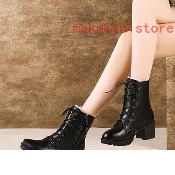ブーツレディース疲れない靴レースアップショートブーツ編み上げブーツ