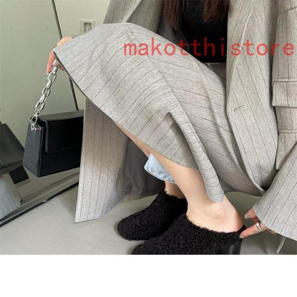 ファー付き ミュール サンダル レディース スリッパ つっかけ 丸ヒール かかとなし チャンキーヒール 5cm 株式会社錦バブーシュ 歩きやすい 滑りにくい もこもこ ファー付き ミュール サンダル レディース スリッパ つっかけ 丸ヒール