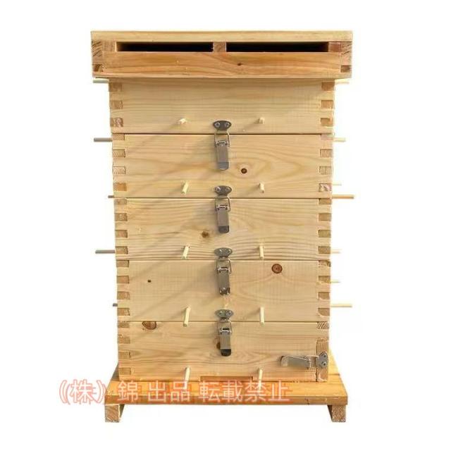 ミツバチ 巣箱 5階 蜜蜂巣箱 杉材 焼彩仕上 ワックスを煮る 5階の格子箱 防水株式会社錦 防湿 防虫 簡単インストール 養蜂箱キット