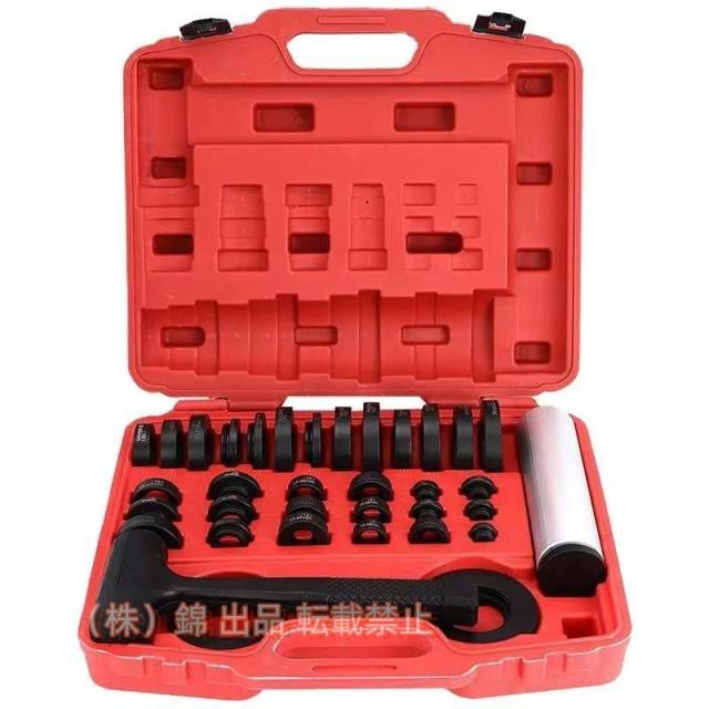 ベアリングインストーラー、株式会社錦 ベアリングおよびシール取り付けリムーバーキットはラバーハンマーで分解します