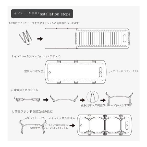 アウトドアキャンプ軍用ベッドフット 株式会社錦 インフレータスタンド