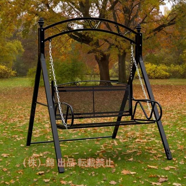 ブランコ 屋外 二人乗り 大人用 子供 おしゃれ フレーム 2人用パティオスイングチェア アイアンスイングロッキングチェア 屋外/室内 ガーデンスイン