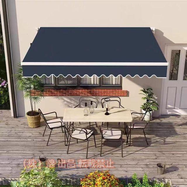 手動ひさしオーニングテント、防水およびUV伸縮式オーニングテント、壁際2/3/4/5Mアウトドアオーニング、アルミ合金錦庭の日よけ格納式キャノピーオーニン