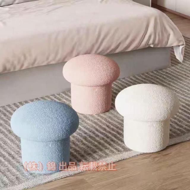 スツール ドレッサー椅子ドレッサースツールドレッサーチェアキノコの椅子フットスツール足置き 踏み台 プチスツールファブリックスツール頑丈玄関ベンチ柔らか