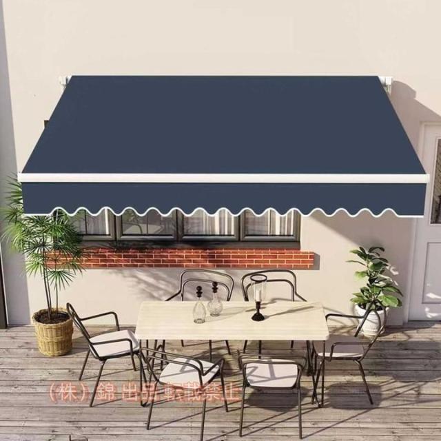 手動ひさしオーニングテント、防水およびUV伸縮式オーニングテント、壁際2/3/4/5Mアウトドアオーニング、アルミ合金錦庭の日よけ格納式キャノピーオーニン