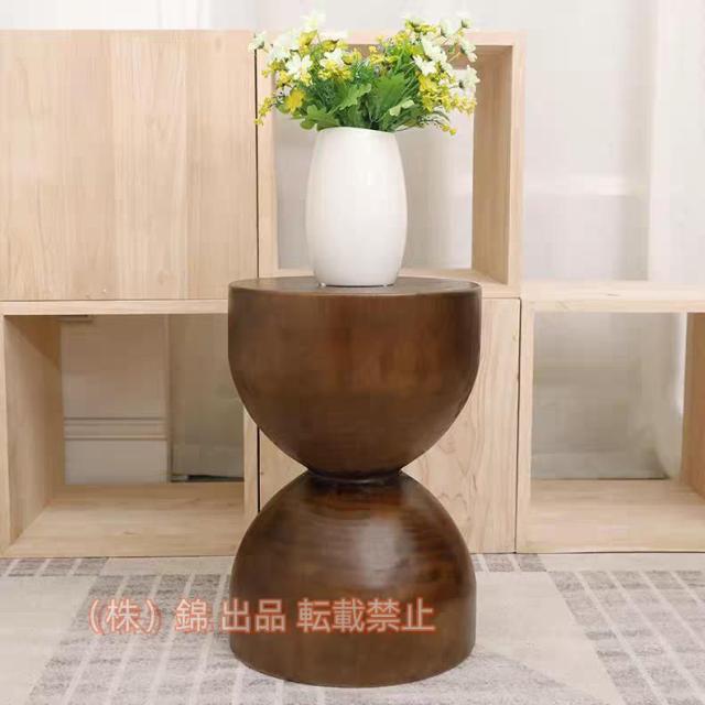 スツールリビングルーム 無垢材スツール サイドいくつかの丸いスツール低スツール丸太の桟橋ワビB＆Bクリエイティブツリー切り株ソファサイドベッド、スツール